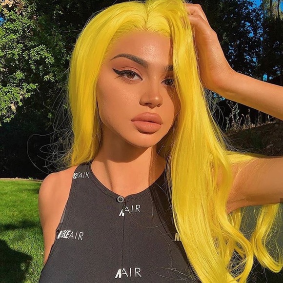 Accessories | Inka K 24 Sun Yellow Straight Lace Front Wig | Poshmark
